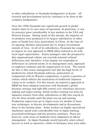 Case Study Five Culture Clash at Oyamada IndustriesOyamada In.docx