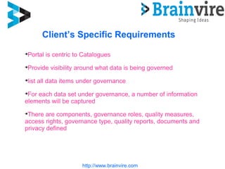 Case Study For Data Governance Portal | PPT