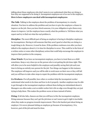 Case study for inmcompetent prsonnel | PDF
