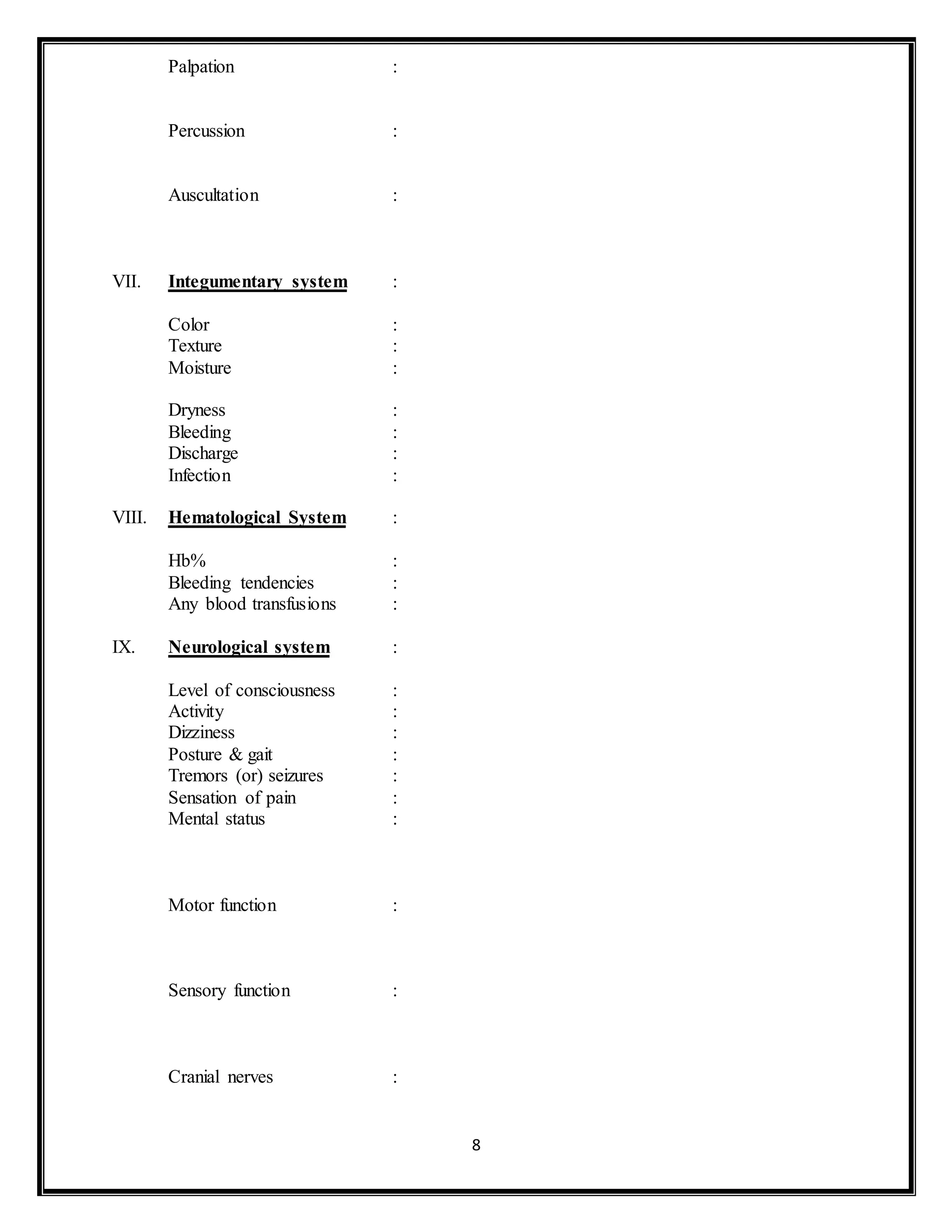 Case study format (Nursing) | DOCX