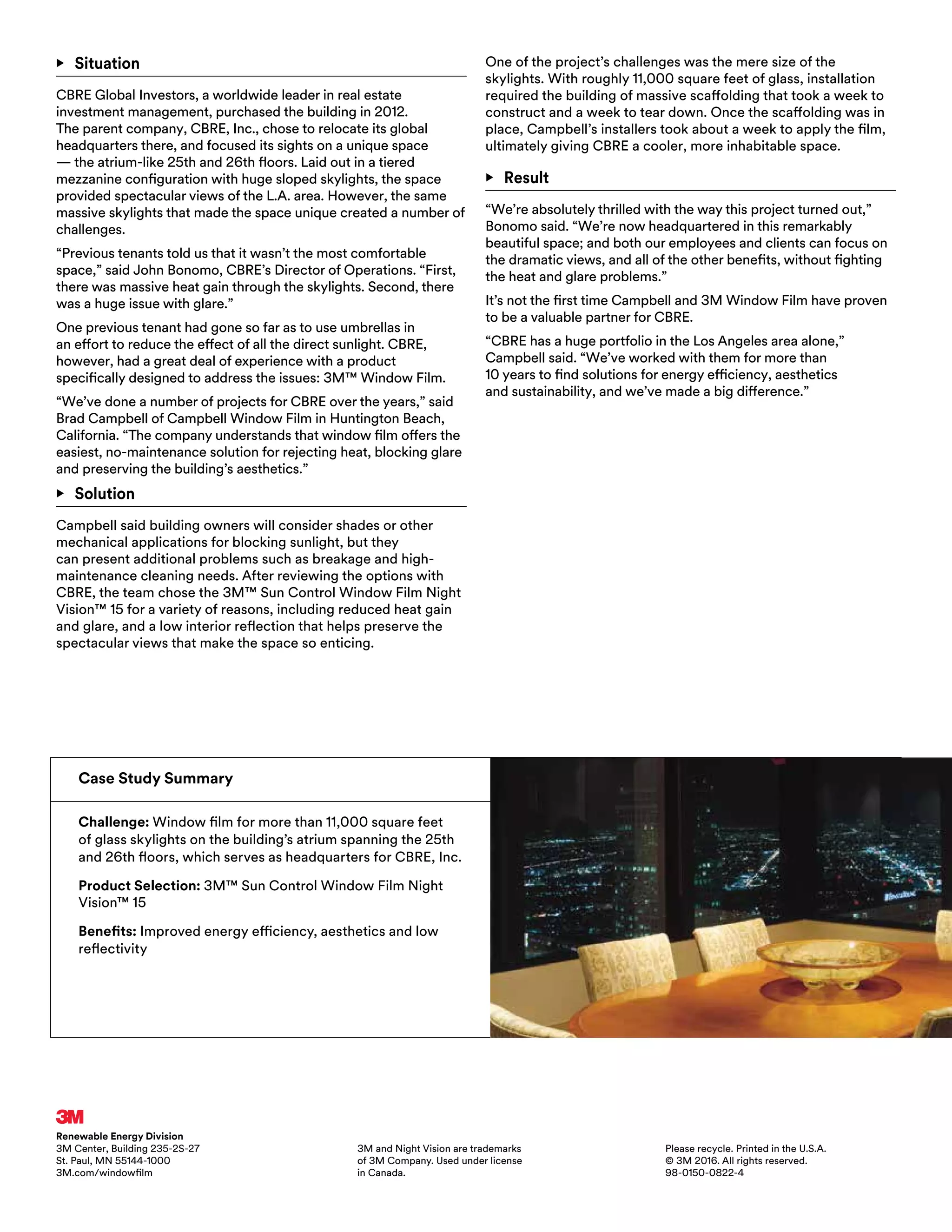 Window Film Case Study | PDF