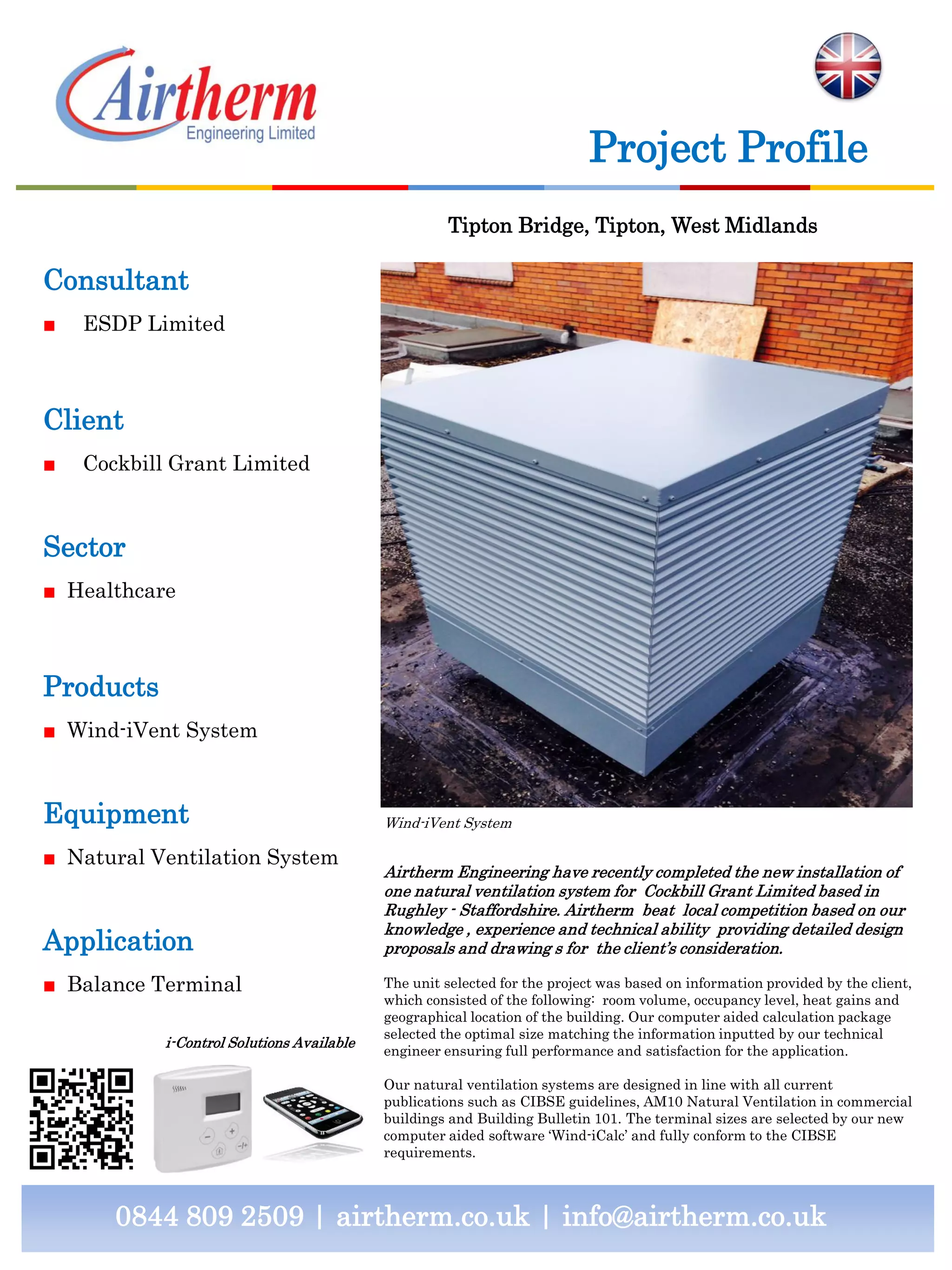 Natural Ventilation Installation - Case study for Bridge House, Tipton ...