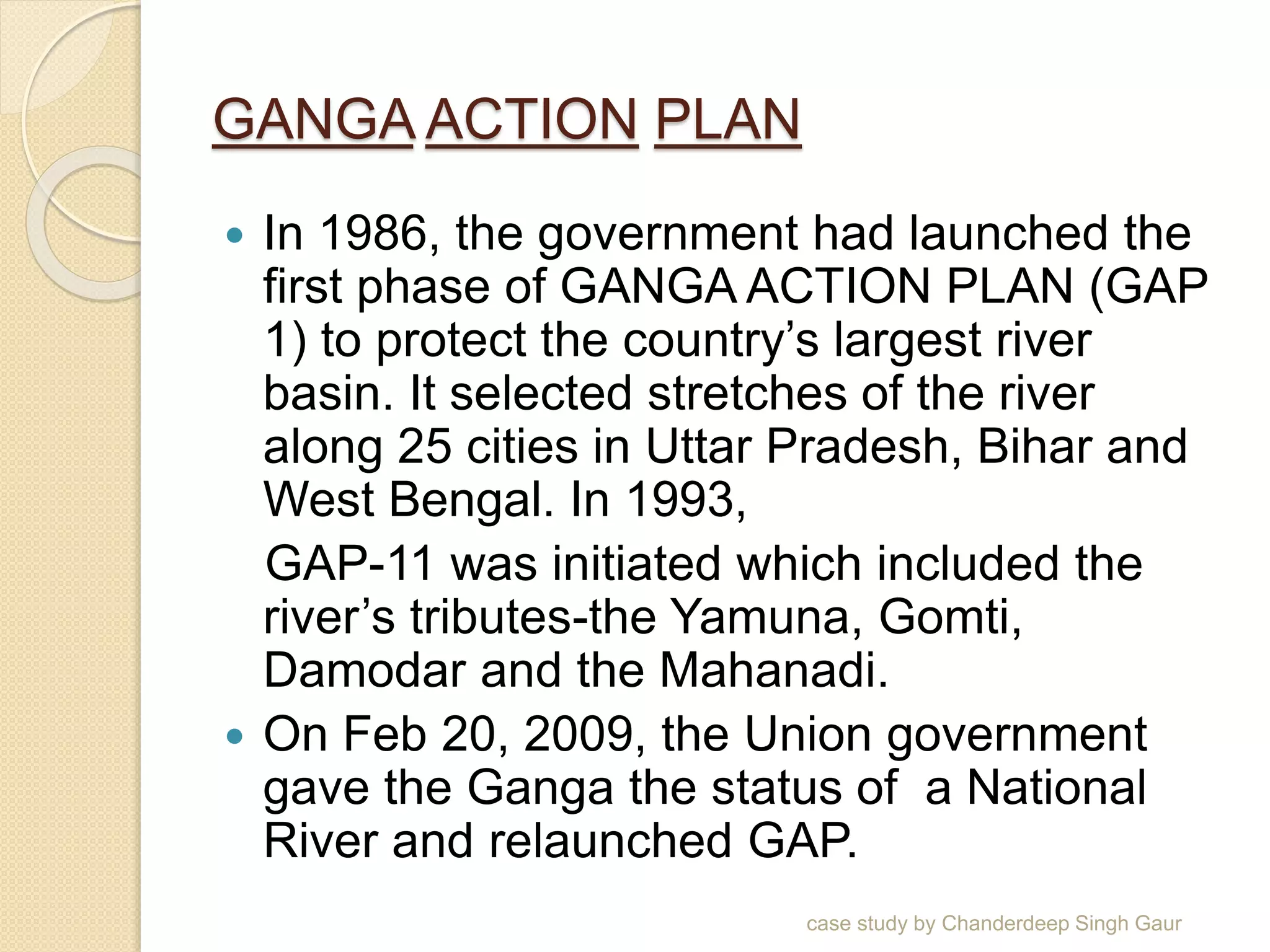 Case study ganga action plan | PPTX
