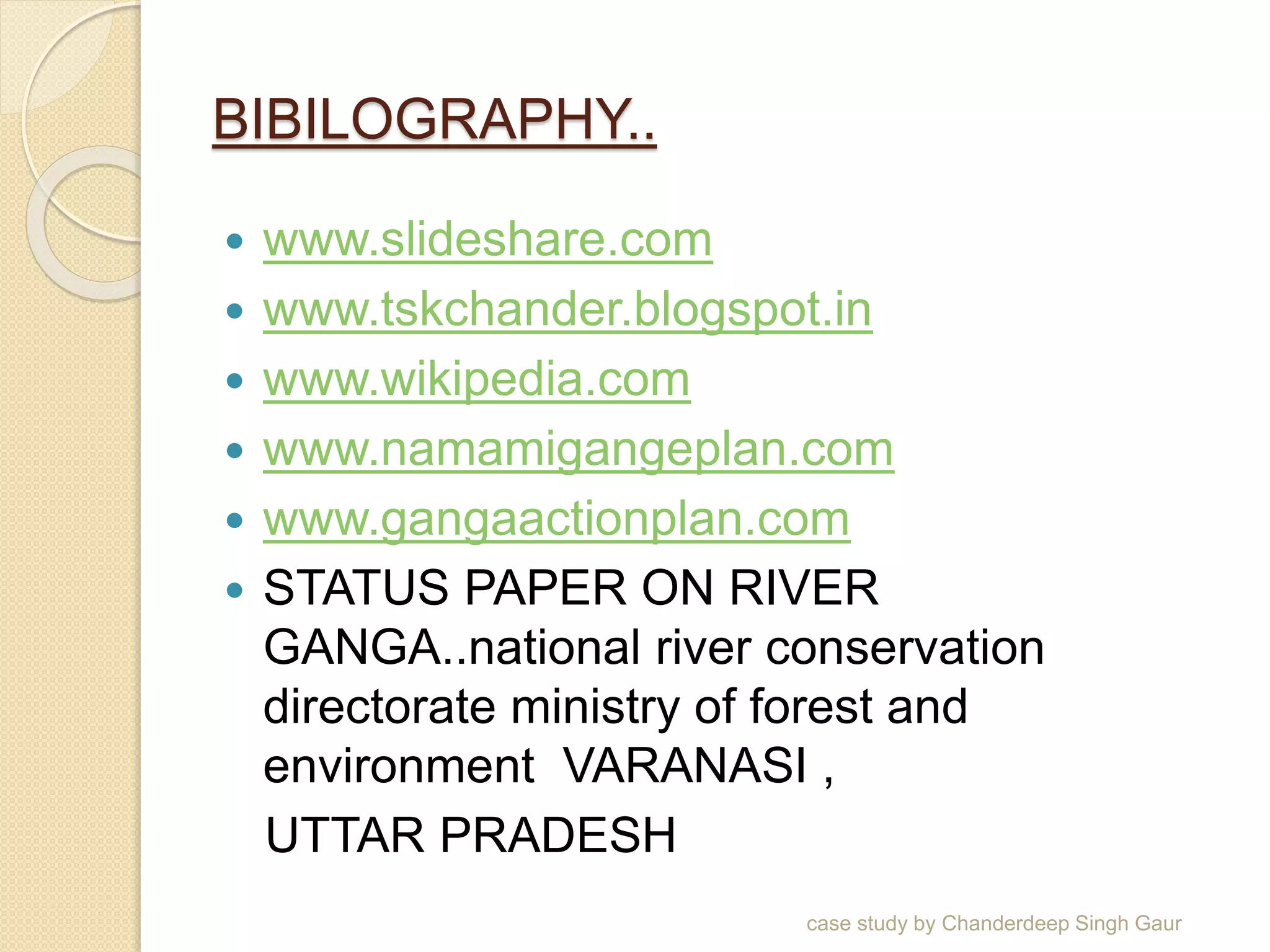 Case study ganga action plan | PPTX | Geography | Science
