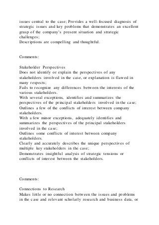 Case Study Grading RubricEvaluation DimensionsPerformance | PDF