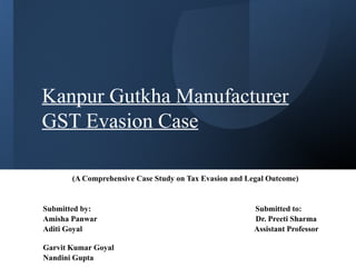 Case Study GST power point presentations | PPTX