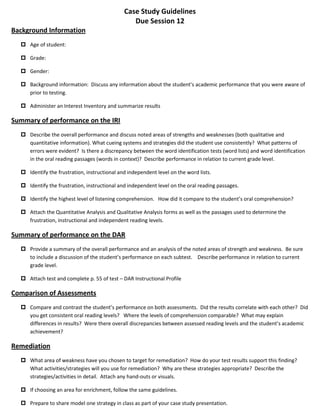 Case study guidelines | PDF