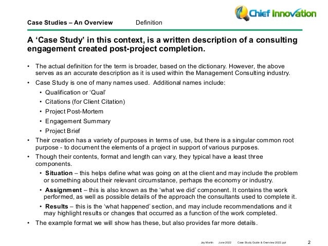 Consulting - Case Study Guide & Overview | PDF