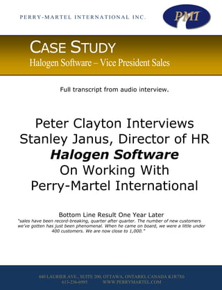 Case Study Halogen Software Vp Sales Search | PDF