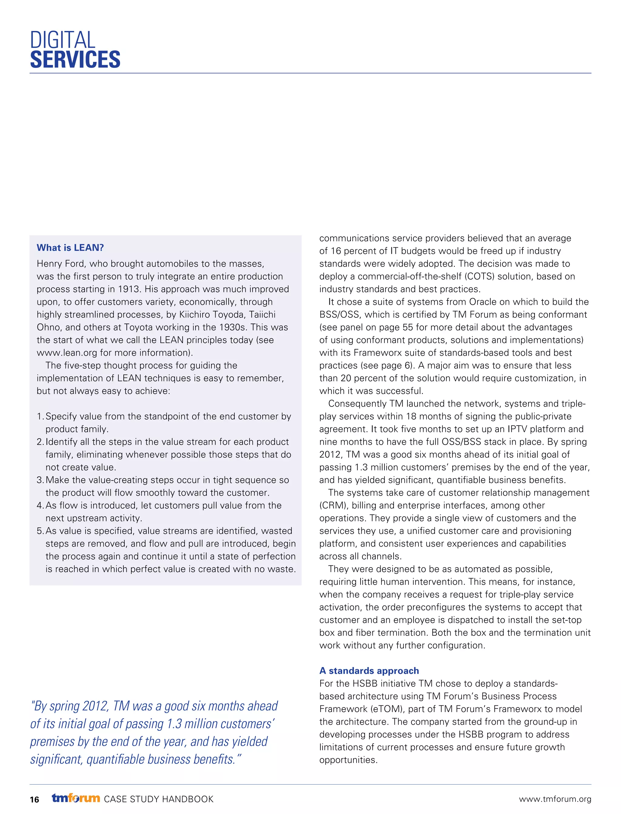TM Forum Case study handbook_2013 | PDF