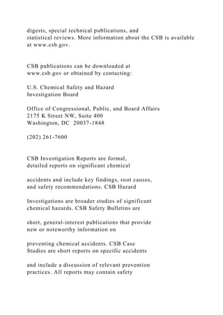 CASE STUDY Heat exchanger rupture and ammonia release in.docx | Indoor ...