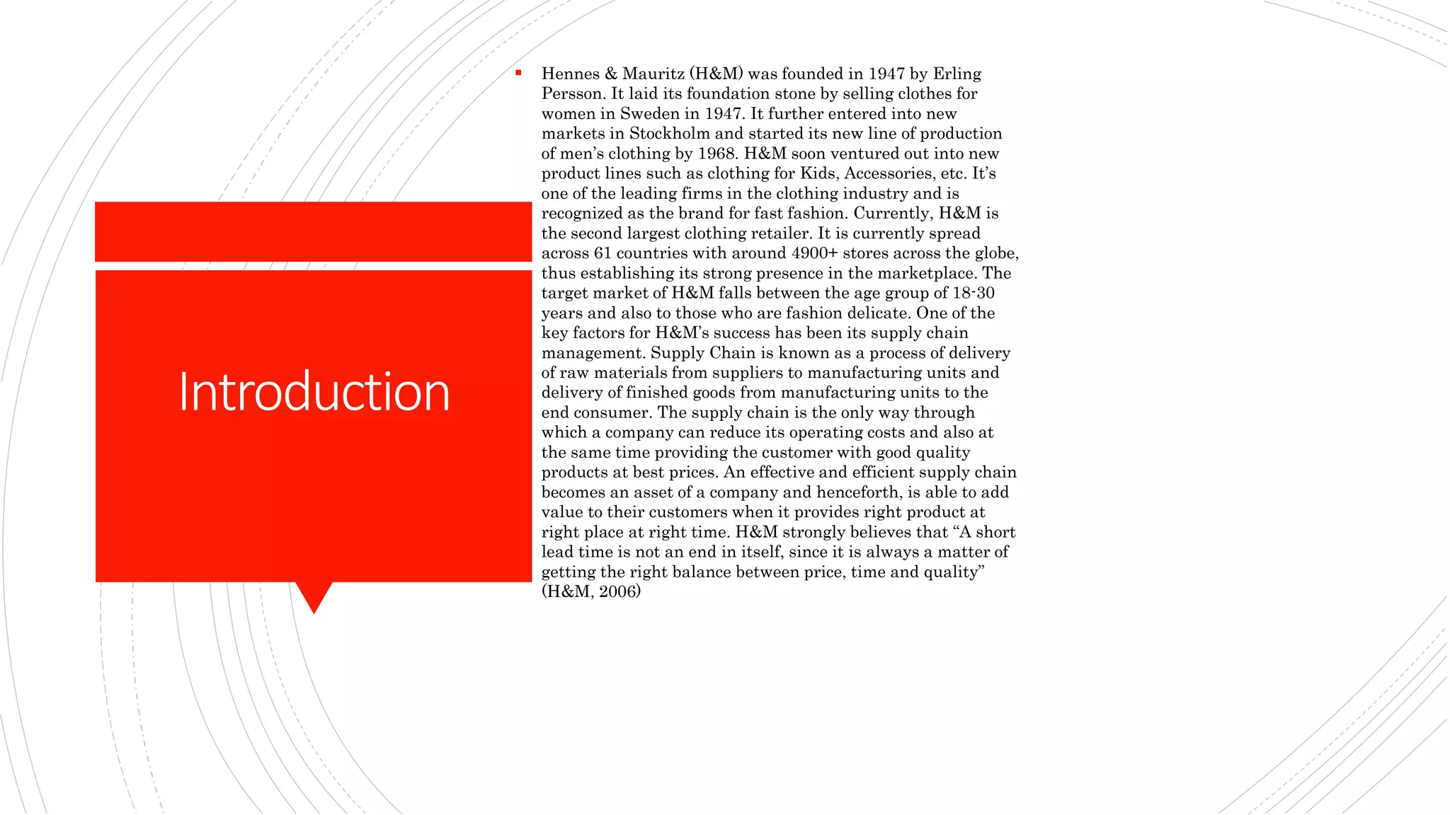 SALES AND DISTRIBUTION CASE STUDY study h&M | PPTX