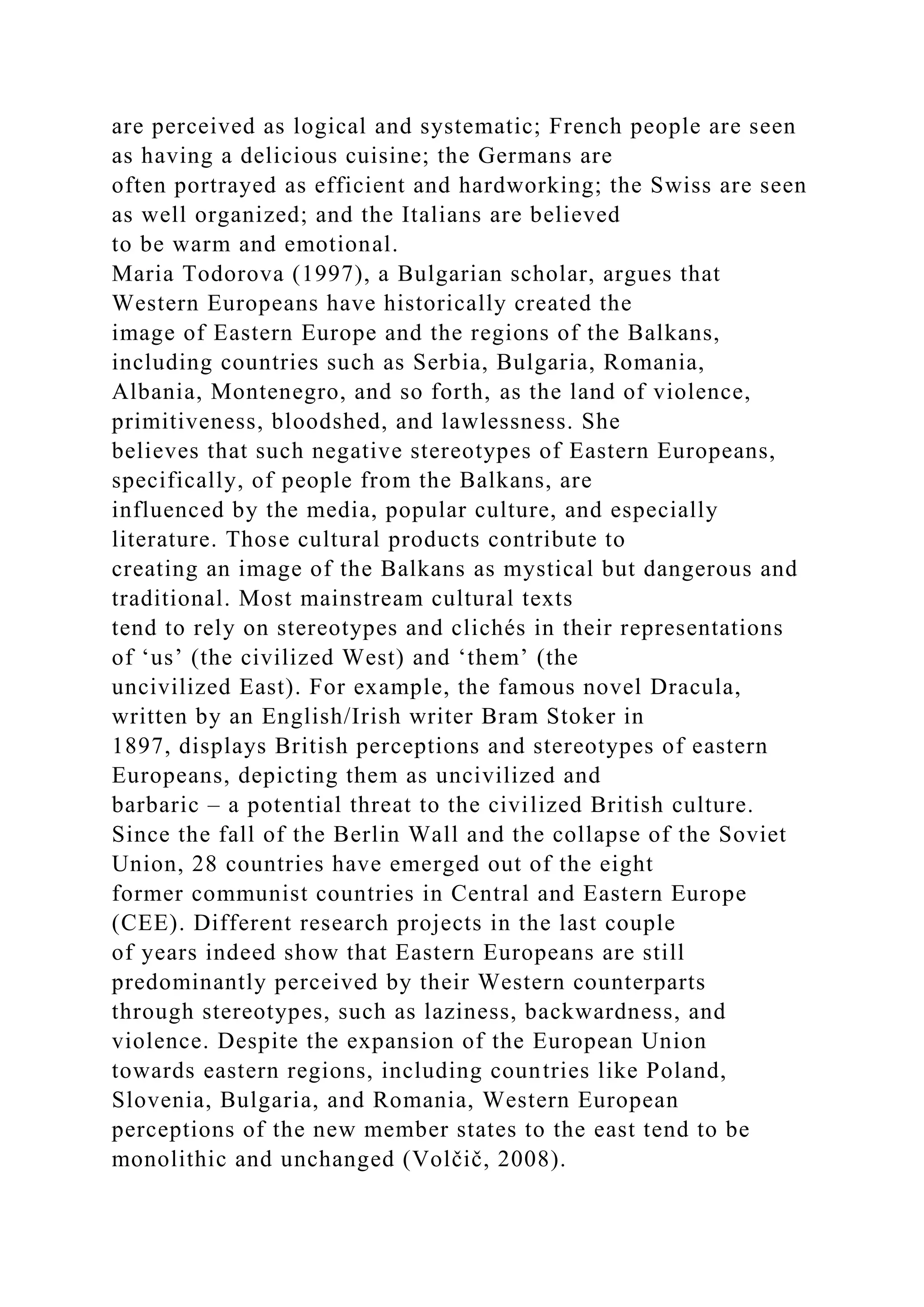 CASE STUDY How are Eastern Europeans perceived by the West .docx