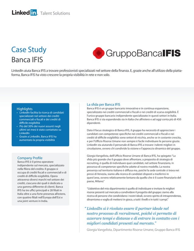 Case Study Banca IFIS | PDF