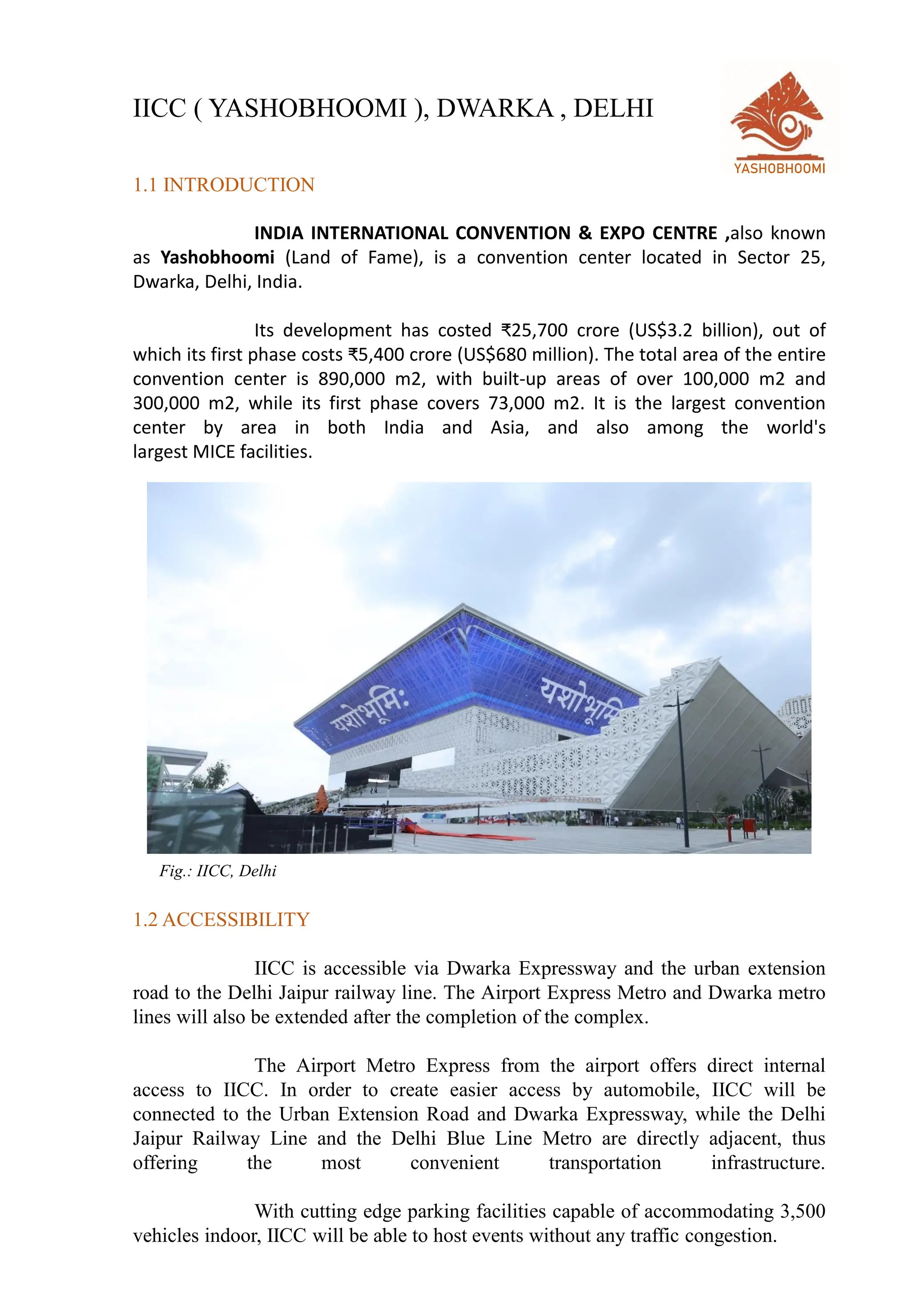 Architecture case study IICC(Yashobhoomi) delhi.pdf