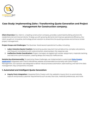 Case Study_ Implementing Zoho _ Transforming Quote Generation and Project Management for ...