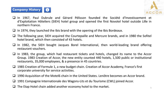 Case study in hospitality finance accor group hotel | PDF