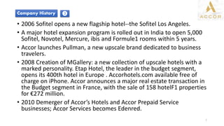 Case study in hospitality finance accor group hotel | PDF