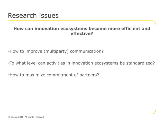 Case study innovation ecosystem | PPT