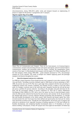 Case study innovative infrastructure project finance (new road for LAO ...