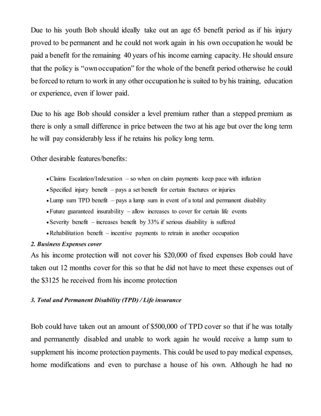 Case study insurance | DOCX | Government Support and Welfare ...