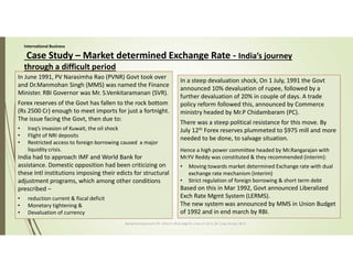 Case study intl business market determined exchange rate - india’s ...