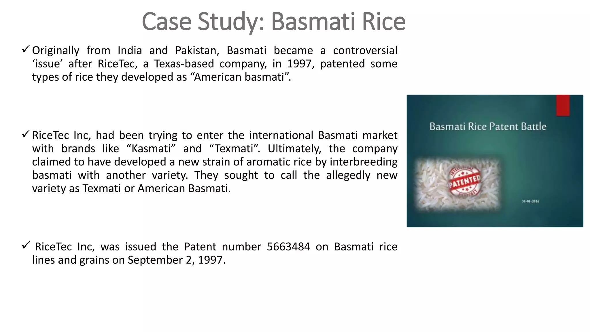 Case study on Neem, Turmeric and Basmati rice | PPTX
