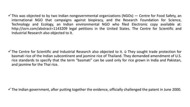 Case study on Neem, Turmeric and Basmati rice | PPTX