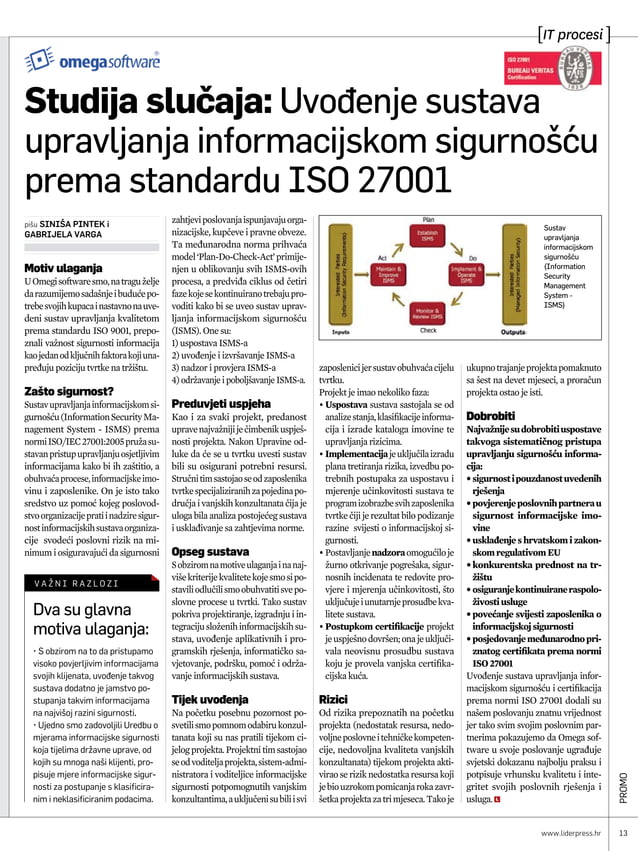 Case study: ISMS implementation according to 27001 standard | PDF