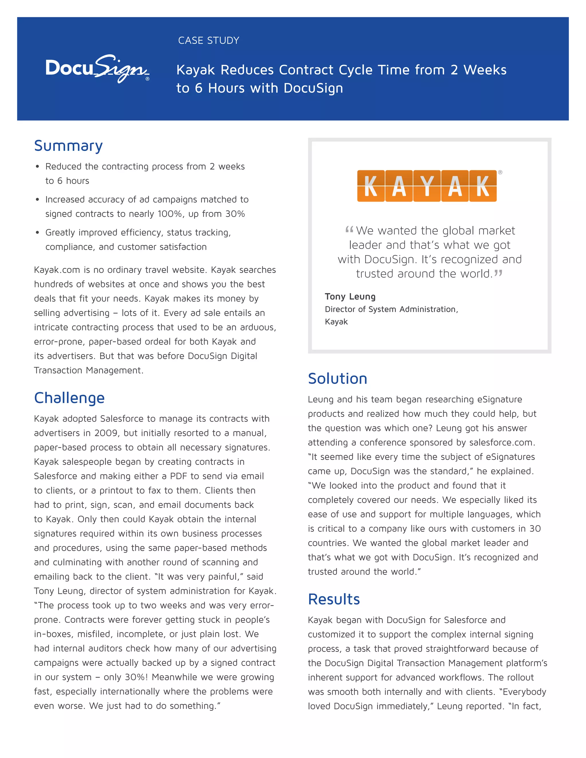 Kayak Case Study | PDF