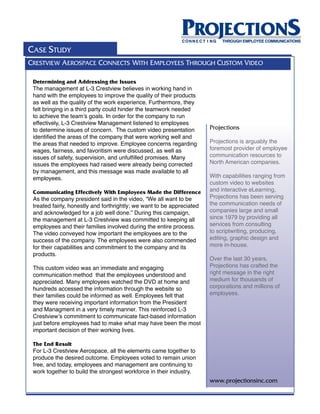 Crestview Aerospace Connects With Employees Through Custom Video | PDF