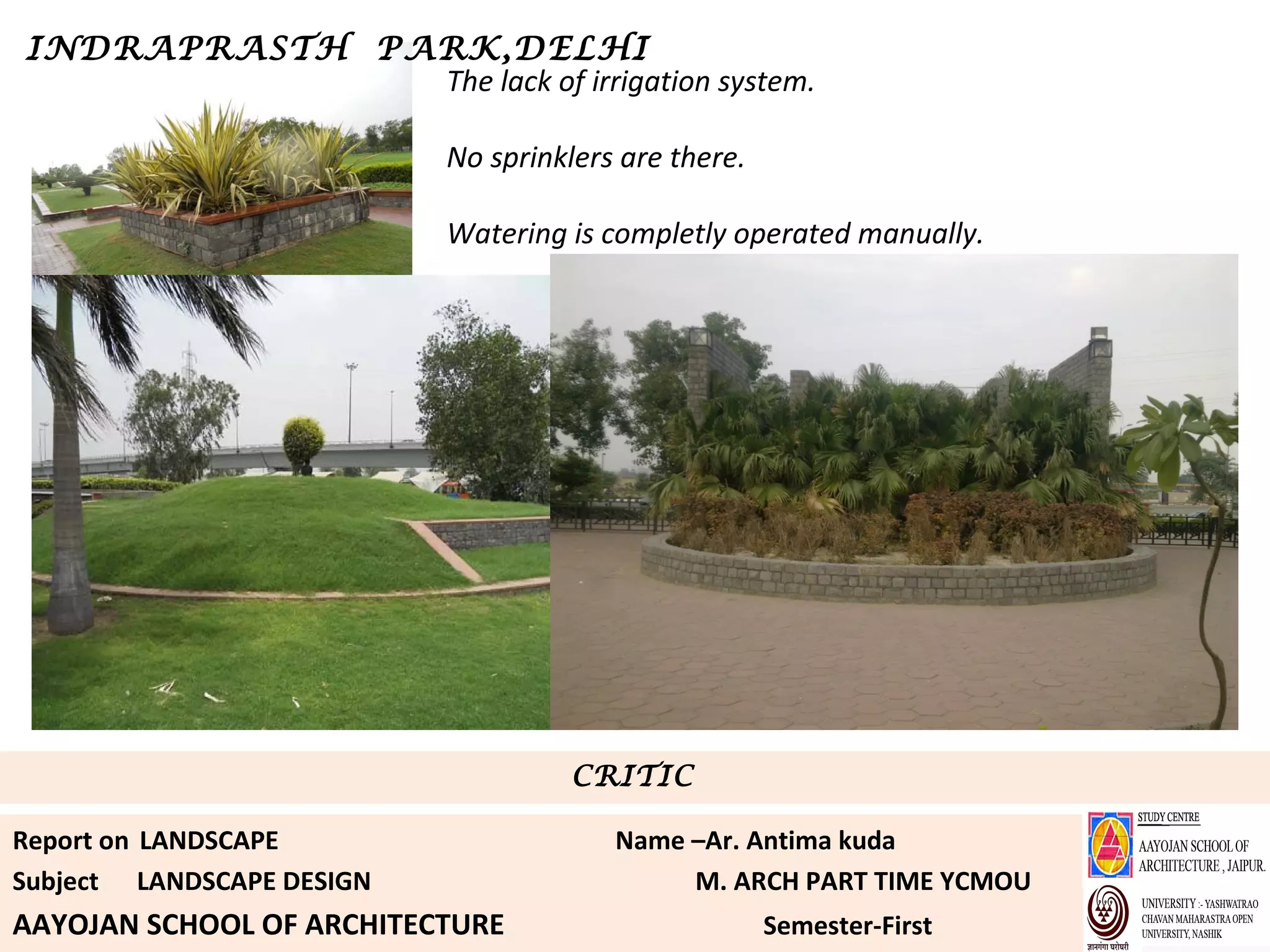 Casestudy landscape ip park. | PPT