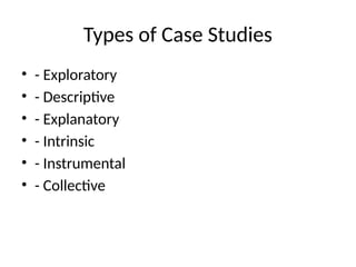 PowerPoint presentation of case study and its type | PPT