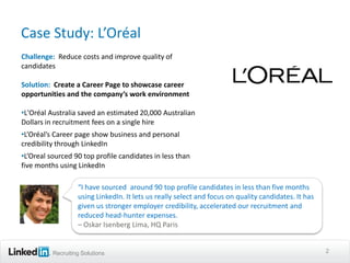 LinkedIn Hiring Solutions - Case Studies | PPTX