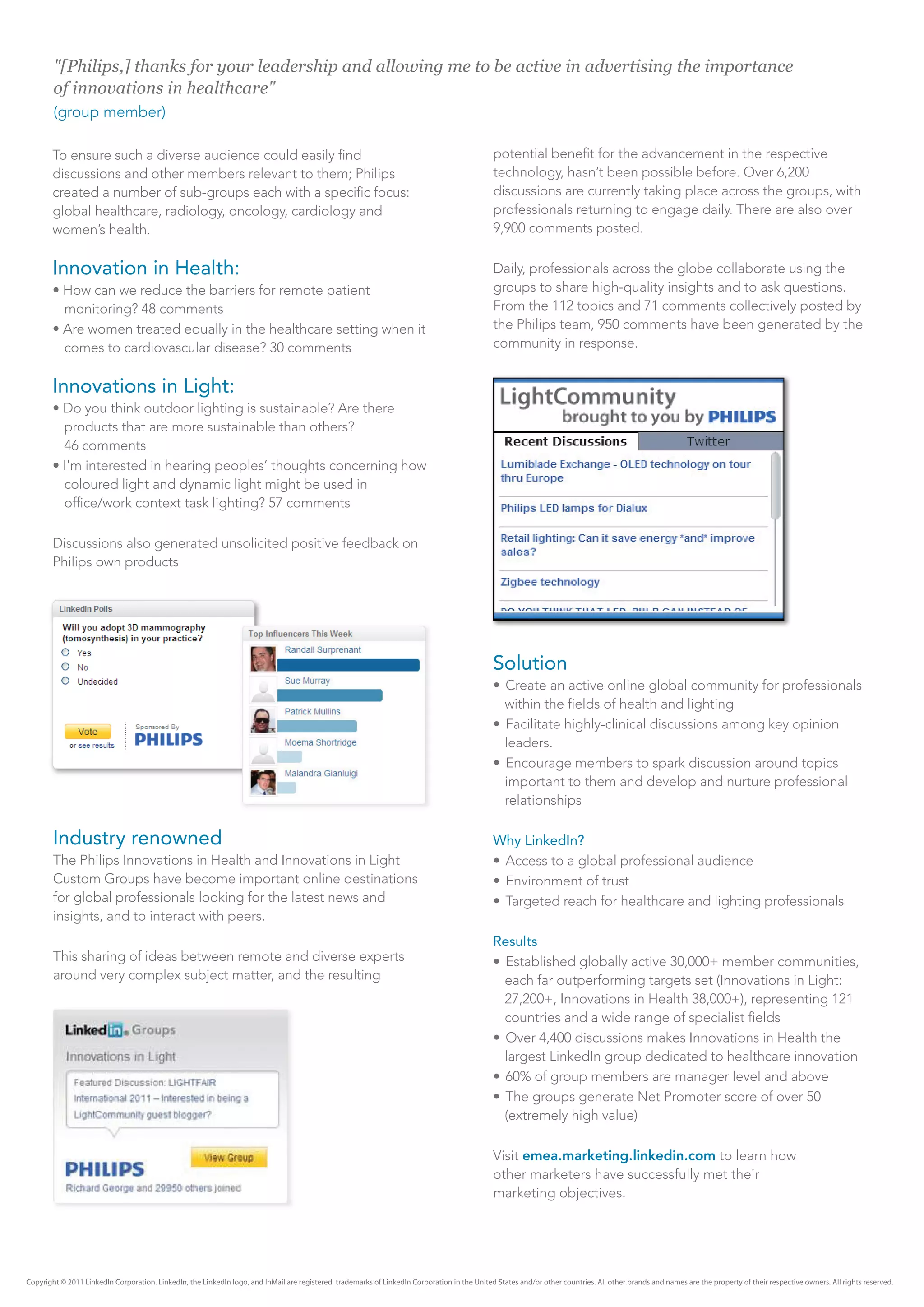 Case study, Linkedin custom groups, Philips | PDF