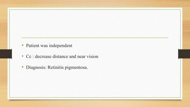 Case study , low vision | PPTX
