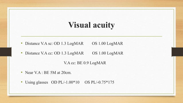 Case study , low vision | PPTX