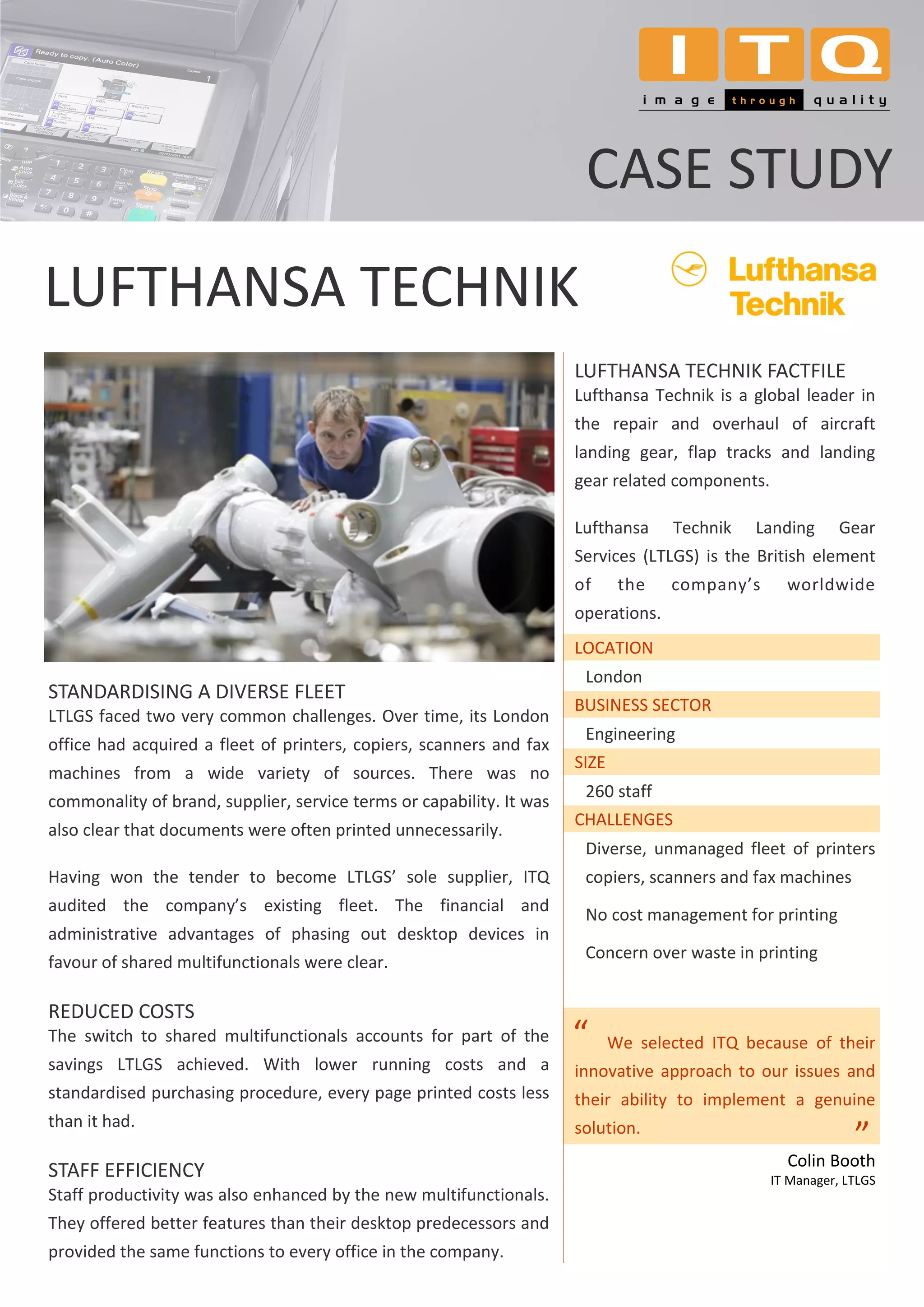 Case Study Lufthansa Technik | PDF