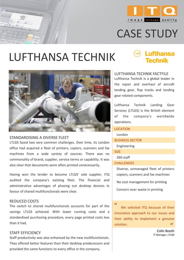 Case Study Lufthansa Technik | PDF