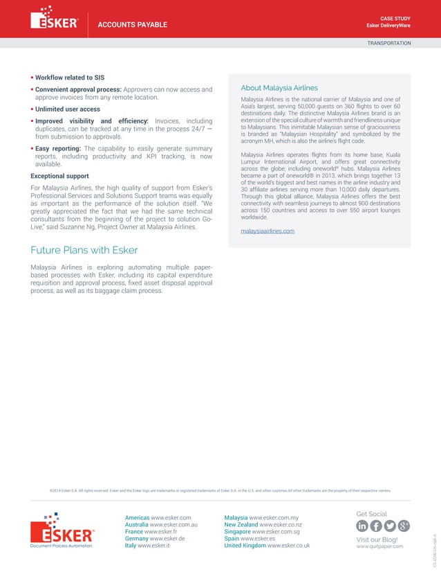 REDUCING INVOICE COSTS WITH AP AUTOMATION AT A GLOBAL SHARED SERVICES CENTER | PDF | Air Travel ...