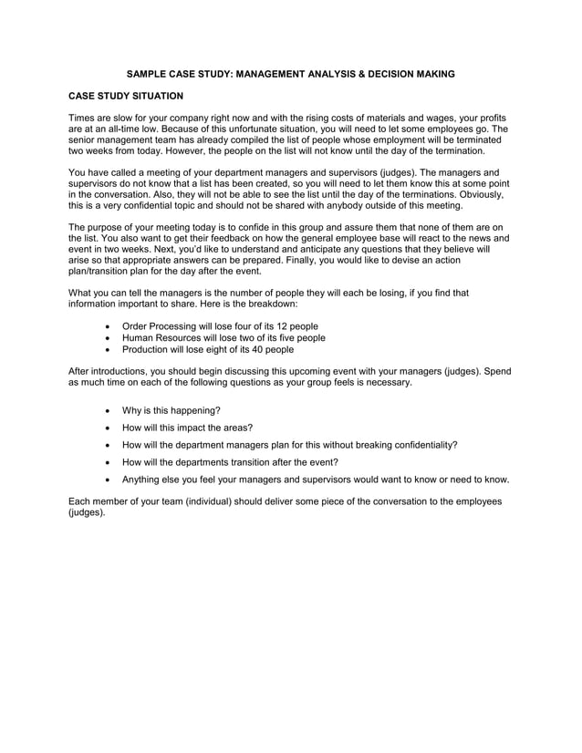 Case study management_analysis___decision_making | PDF
