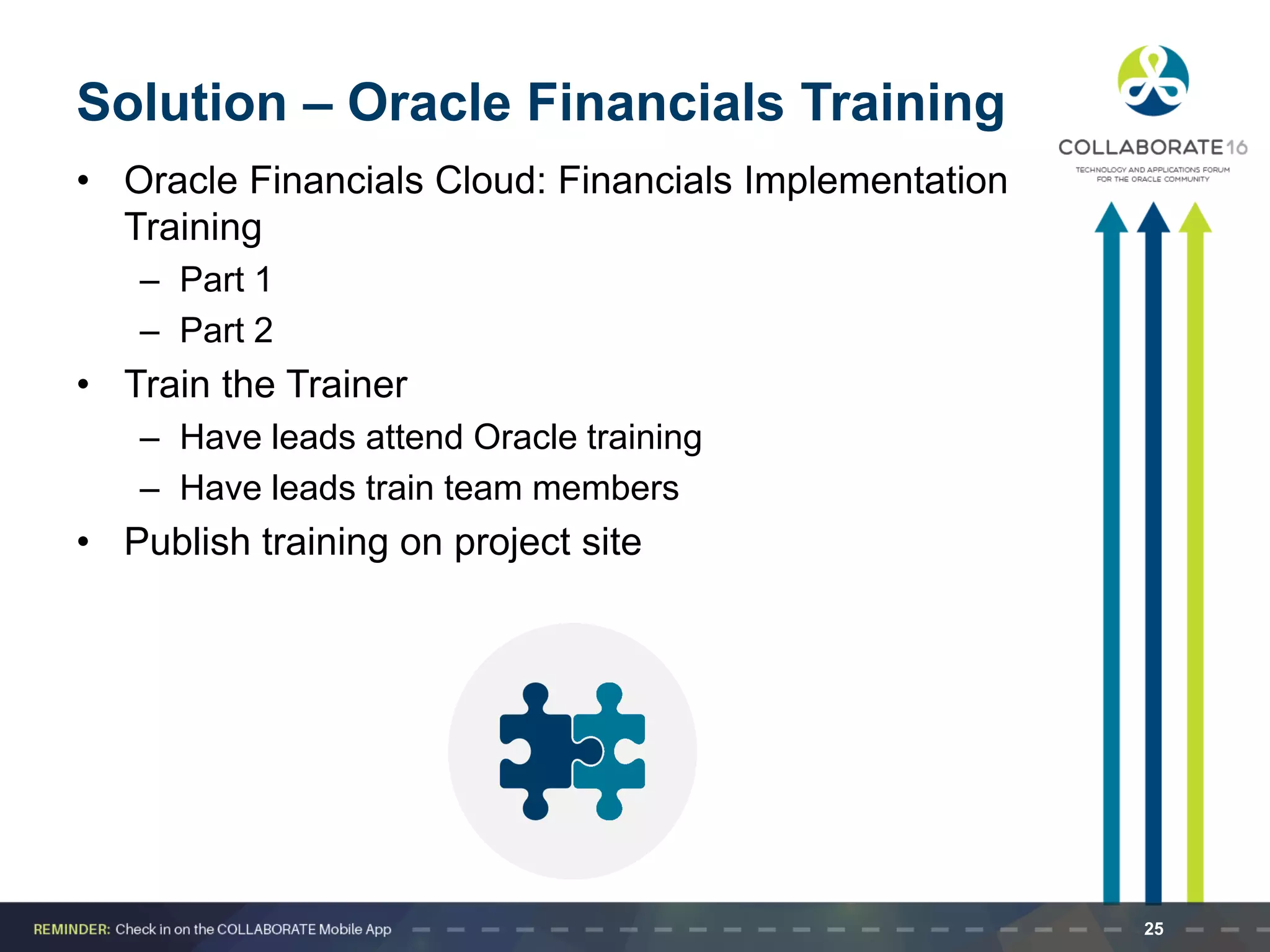 Case study: Managing a Fusion Financials Cloud Implementation with ...