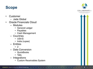 Case study: Managing a Fusion Financials Cloud Implementation with ...