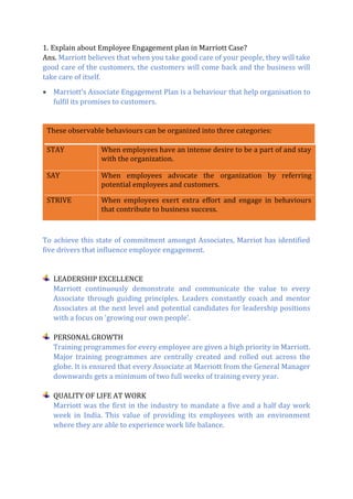 Case study marriott hotels | PDF