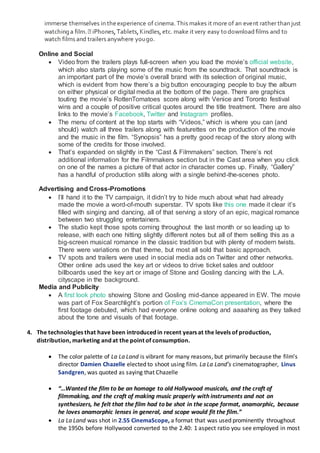 Case study media | DOCX | Soundtracks, TV and Showtunes | Music