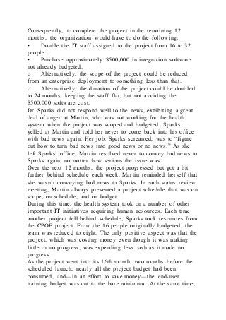 Case StudyMemorial Health System CPOE Implementation Failure | DOCX