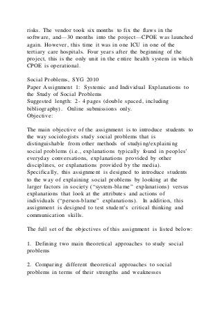 Case StudyMemorial Health System CPOE Implementation Failure | DOCX