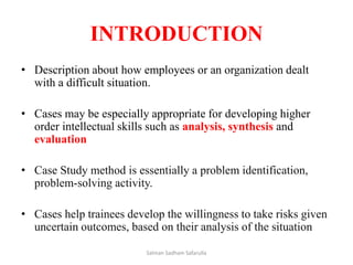 Case Study Method - One of the Method of Training | PPT
