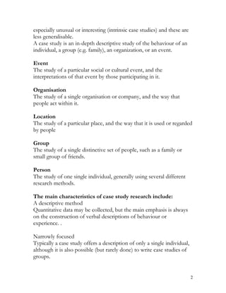 Case study method of research | PDF
