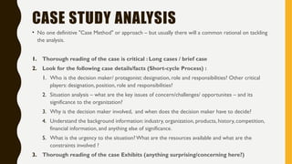 Case Study Methodology how to solve cases step by step | PPTX